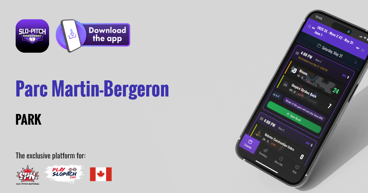 Parc Martin-Bergeron | Trois-Rivières Field | Slo-Pitch Central