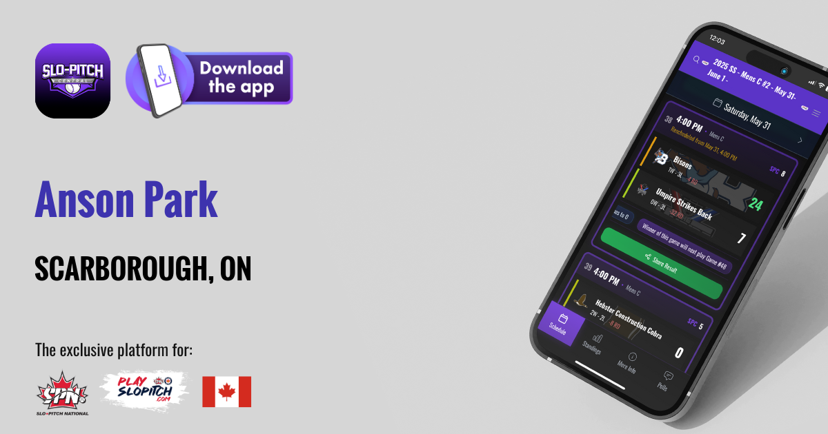 Anson Park | Scarborough Ballpark | Field Details & Amenities | Slo ...